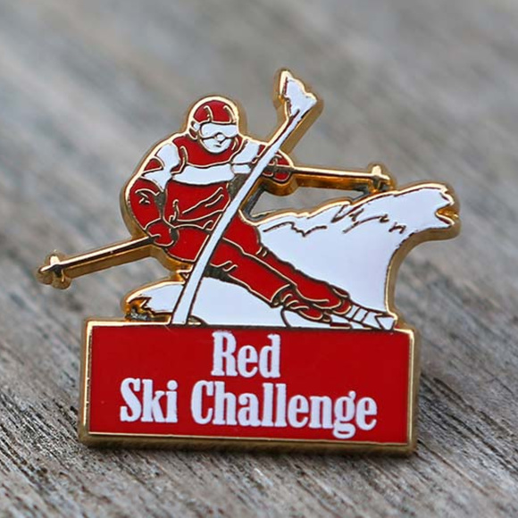 Red Ski Challenge | Accessories | 4 Vintage Ski Enamel Pins Made In ...